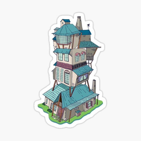 "The Weasley's Burrow " Sticker by dystopix | Redbubble