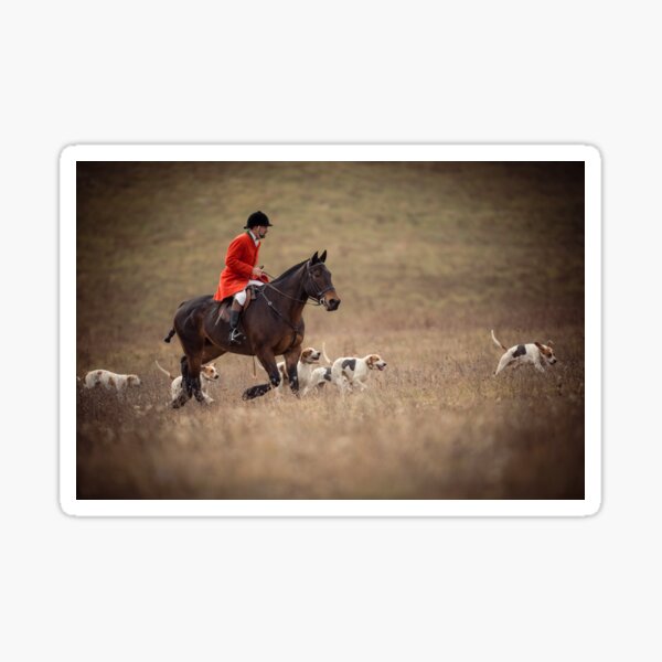 "Fox Hunt" Sticker for Sale by markspowart | Redbubble
