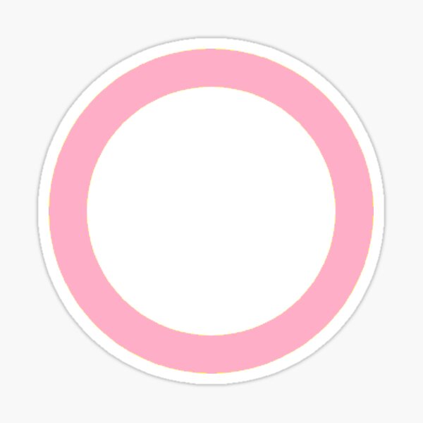 Pegatina «círculo rosa fondo blanco» de miaterinka | Redbubble