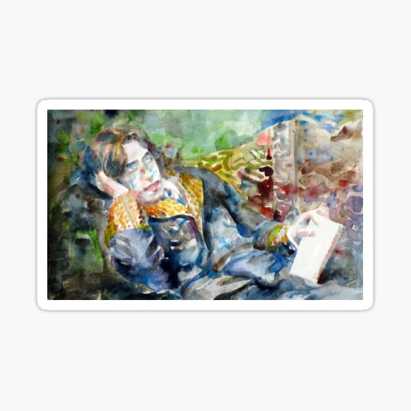 "OSCAR WILDE - watercolor portrait.12" Sticker for Sale by lautir ...