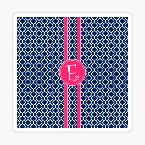 "Curlz E" Sticker for Sale by MonogramMonkey | Redbubble