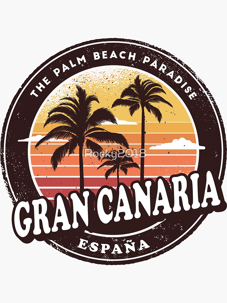 "Gran Canaria Spanien Vintage Beach Design " Sticker von Rocky2018 ...