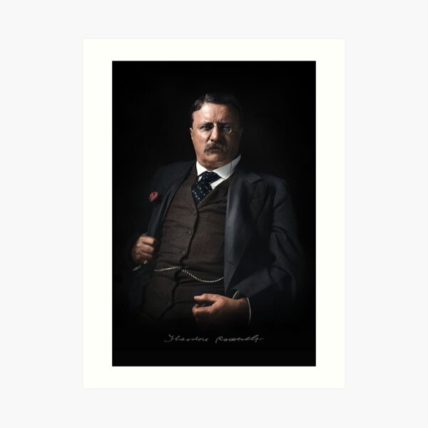 "Portrait of President Theodore Roosevelt, 1907 colorized" Art Print ...