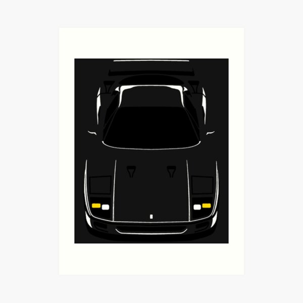 "Ferrari F40 F40 Simple Body Cut" Art Print for Sale by LargeCanvas ...