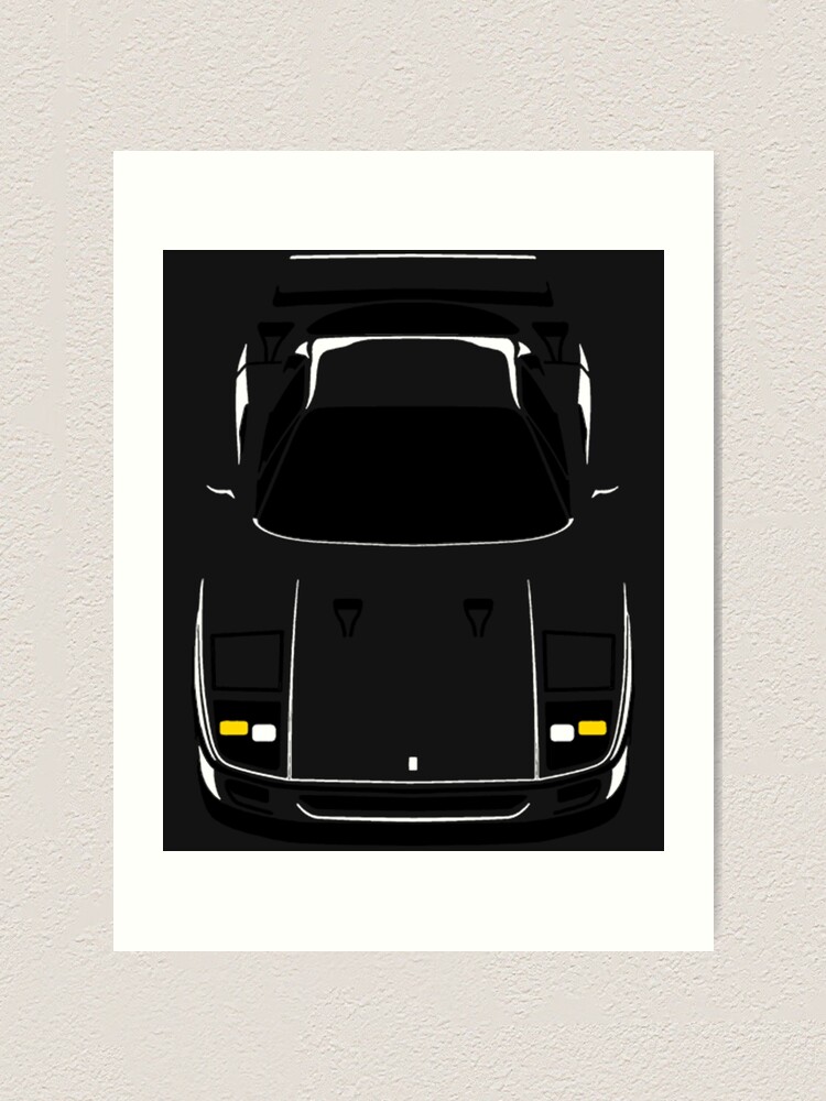 "Ferrari F40 F40 Simple Body Cut" Art Print for Sale by LargeCanvas ...