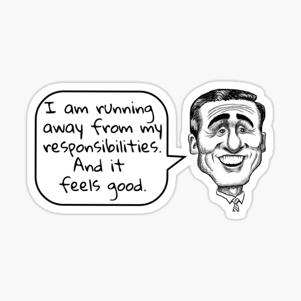 "The Office: Michael Scott on Responsibility" Sticker for Sale by ...