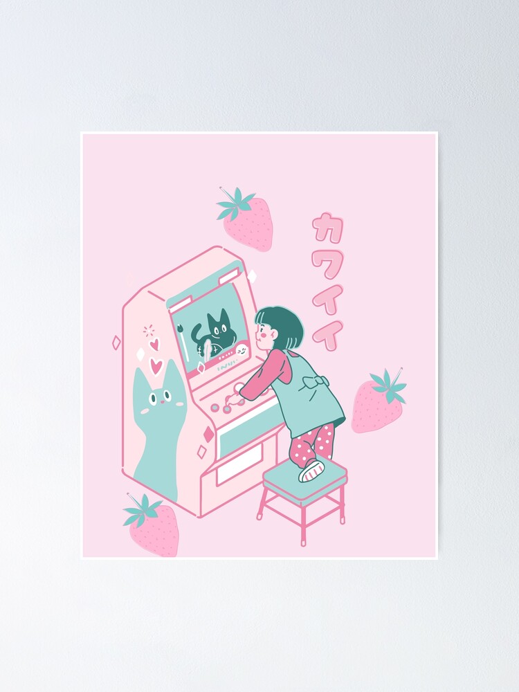 "Girl arcade kawaii" Poster for Sale by Nyanko-Sempai | Redbubble