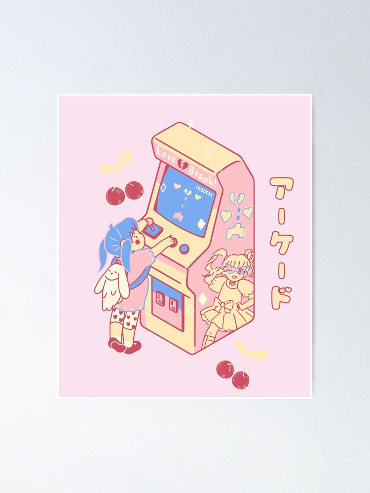 "Kawaii arcade girl" Poster for Sale by Nyanko-Sempai | Redbubble