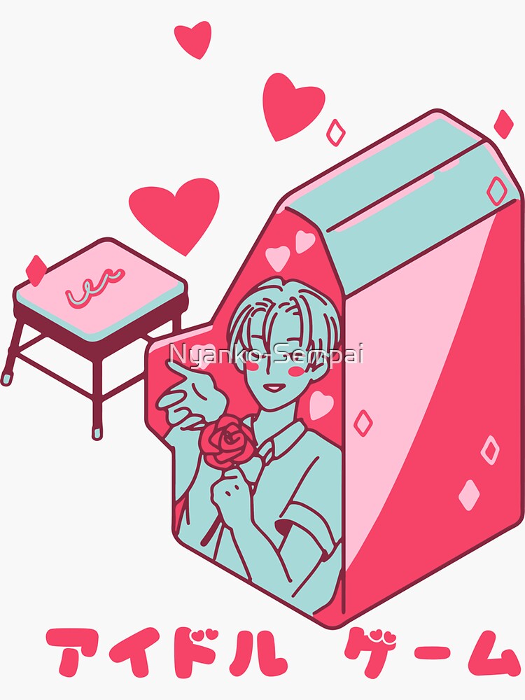 "Idol arcade game " Sticker by Nyanko-Sempai | Redbubble