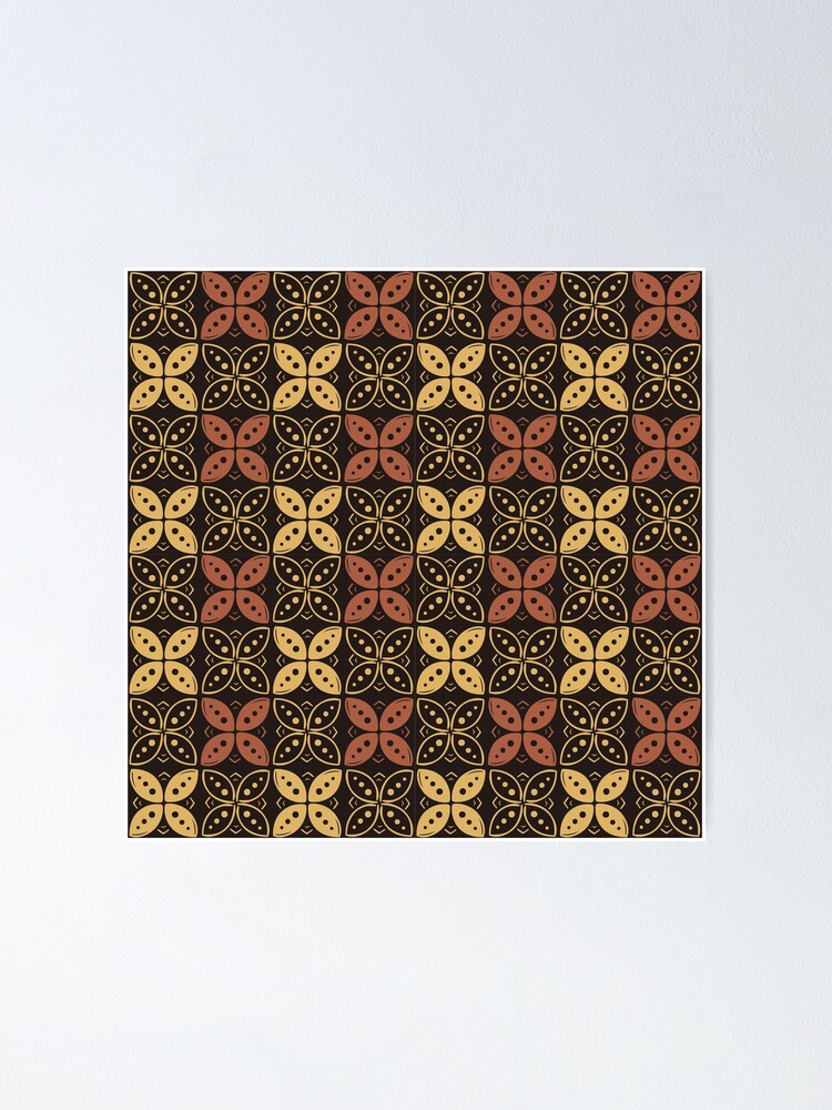 "Batik Ceplok Pattern from Central Java Indonesian" Poster by ...
