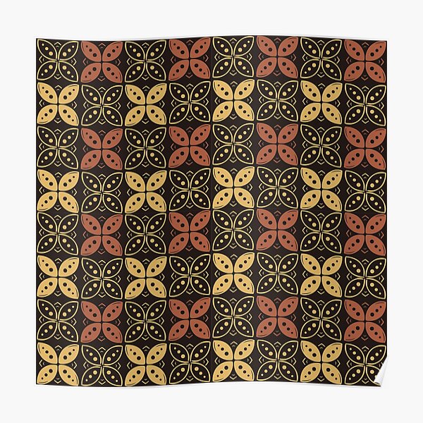 "Batik Ceplok Pattern from Central Java Indonesian" Poster by ...