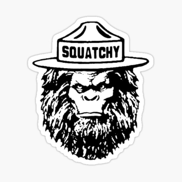 "Squatchy T Shirt" Sticker for Sale by THEARSHOP | Redbubble