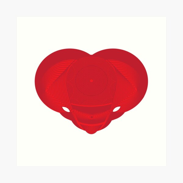 "Abstract Red Snake Head" Art Print by mikevdmeijden | Redbubble