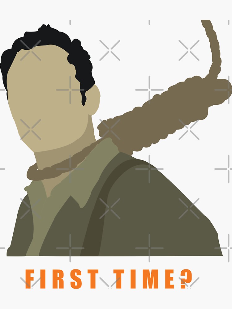 "First time ? Meme" Sticker by moviesloverr9 | Redbubble