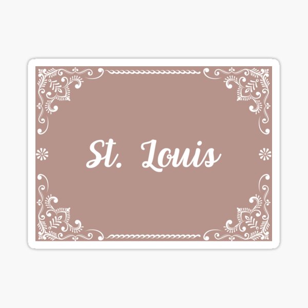"St. Louis - Monogram Boho Style (Pastel Pink)" Sticker for Sale by ...