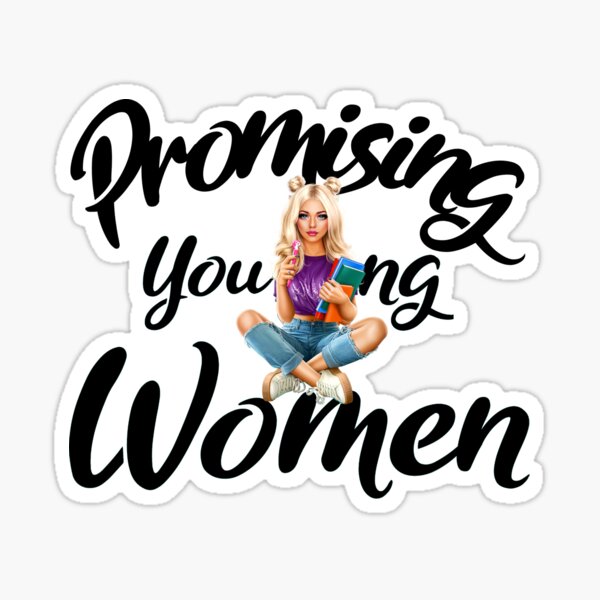" promising young woman" Sticker for Sale by Sooshopy | Redbubble