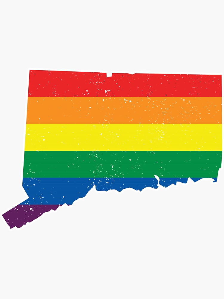 "Connecticut Gay Pride Flag" Sticker for Sale by UBUCO | Redbubble