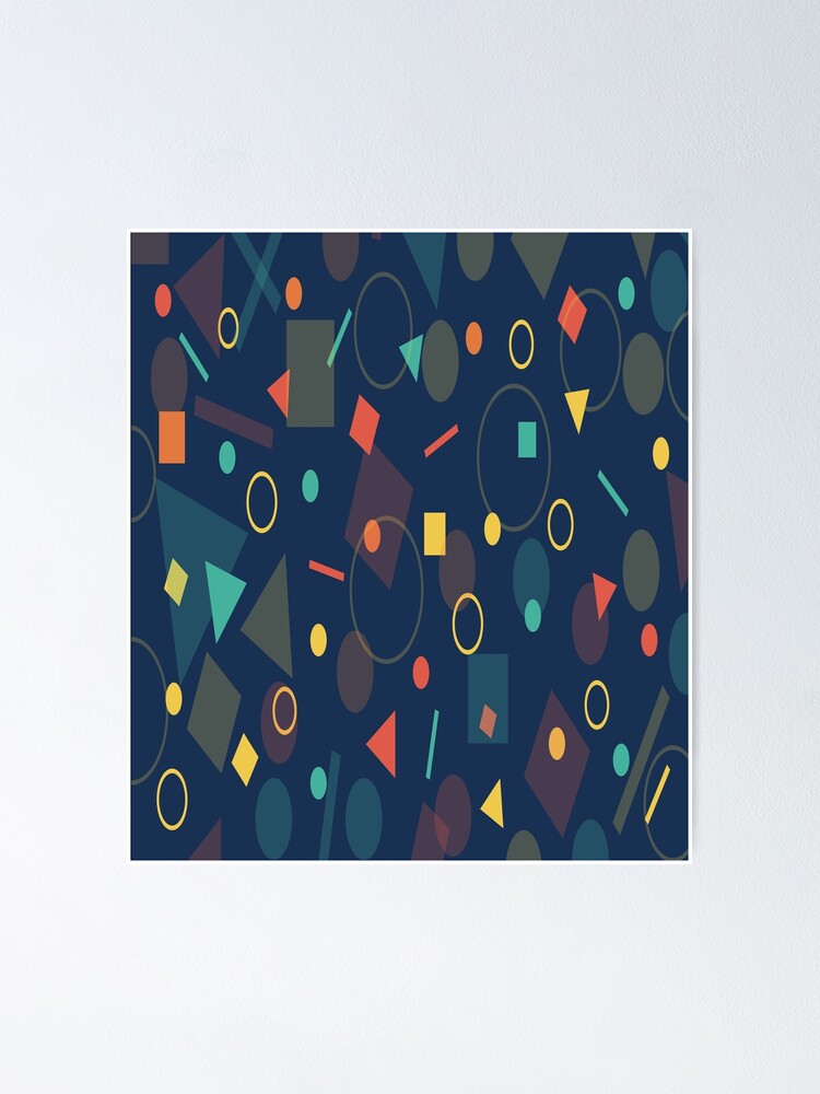 Póster «Figuras geometricas con patron de colores» de Lives-4-Design ...