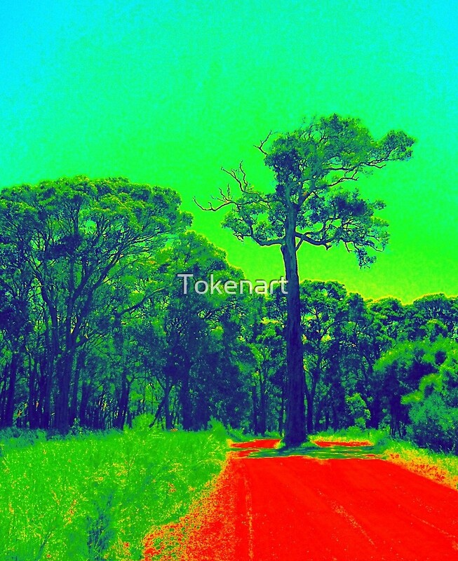 "The tree at the end of the road" by Tokenart | Redbubble