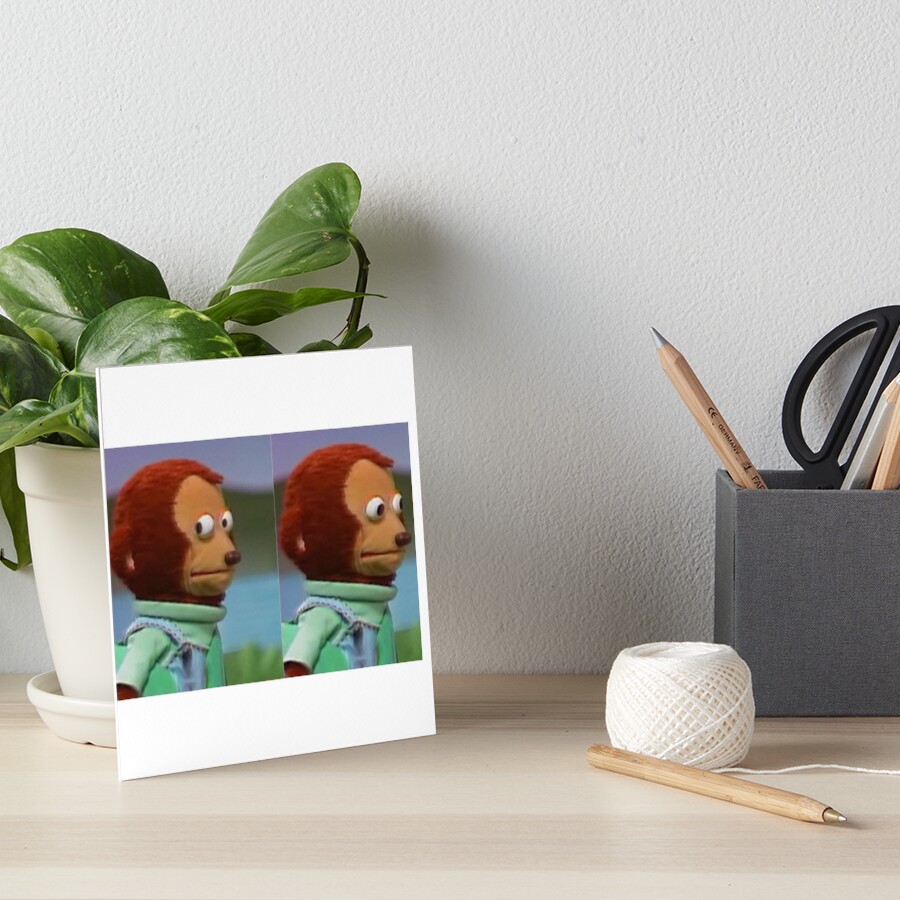 "Awkward Monkey Puppet Meme" Art Board Print by TeeFuns | Redbubble