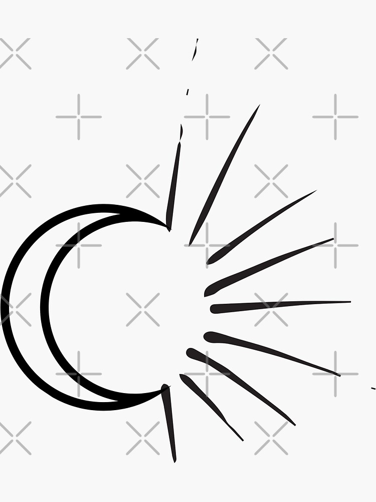 "Simple sun moon " Sticker for Sale by HartfeltDesign | Redbubble