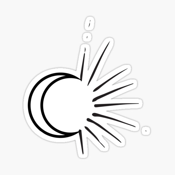 "Simple sun moon " Sticker for Sale by HartfeltDesign | Redbubble