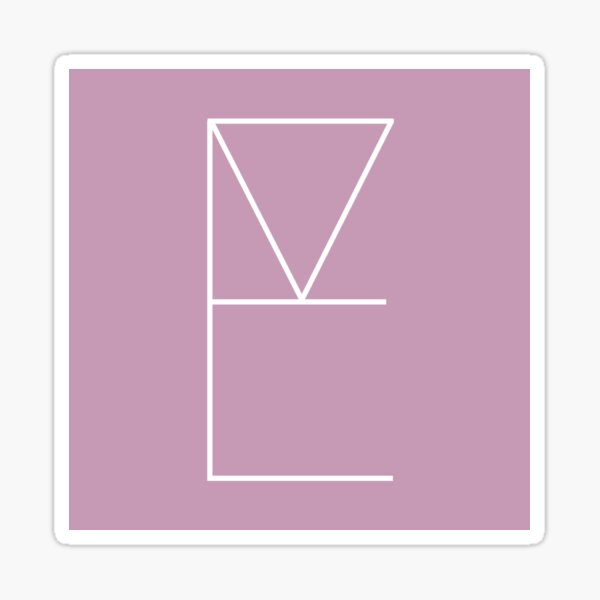 "Eve Name Line Logo Blush" Sticker for Sale by katherinegk | Redbubble