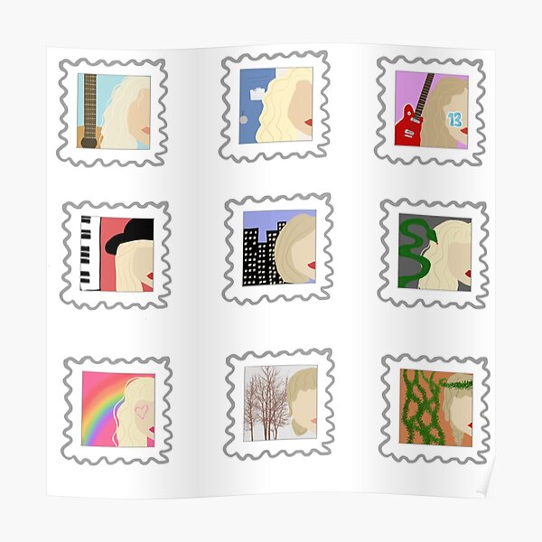 "Taylor Swift Eras Stamps Sticker Pack" Poster by stickersisters ...