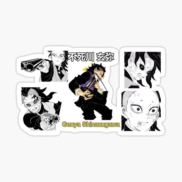 "Demon Slayer Genya Shinazugawa " Sticker for Sale by jotarostan99 ...