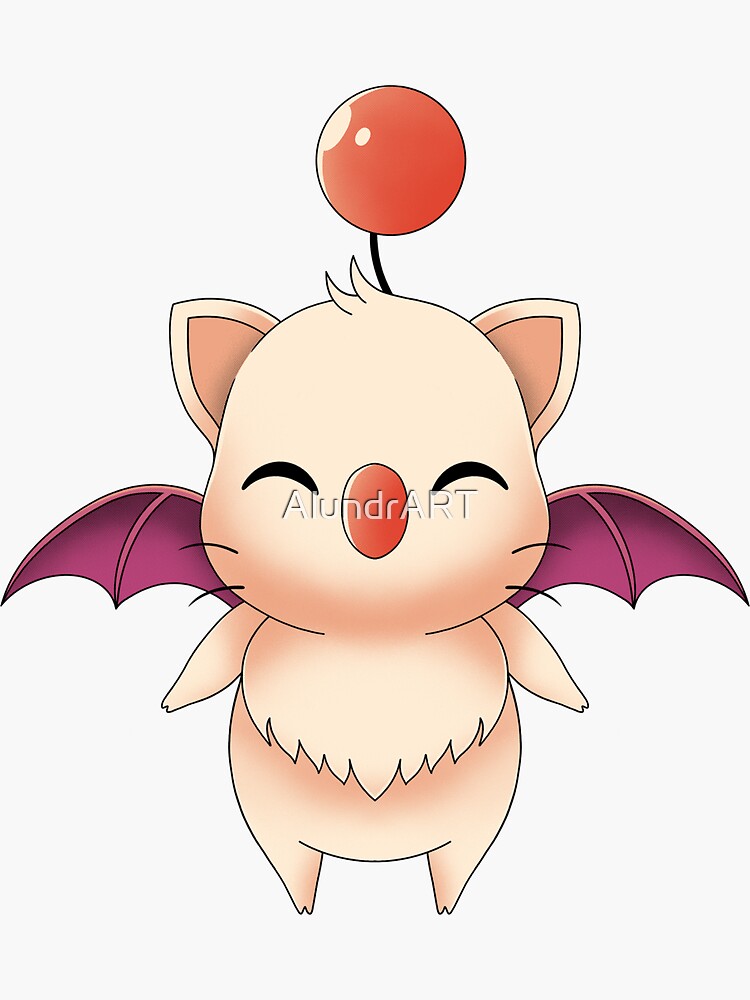 "Moogle" Sticker for Sale by AlundrART | Redbubble