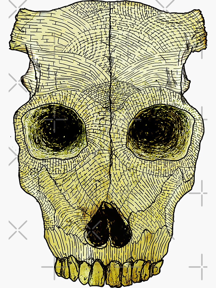 "Minotaur Skull" Sticker for Sale by potemskin | Redbubble