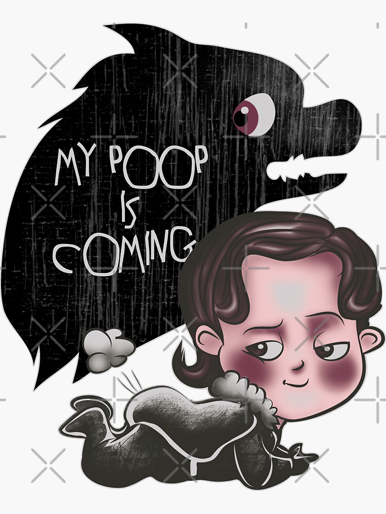 "my poop is coming" Sticker for Sale by sambuko | Redbubble