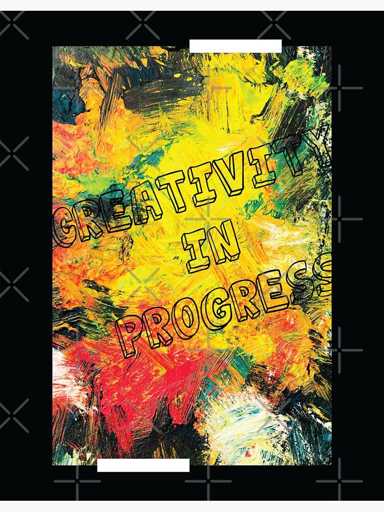 "CREATIVITY in progress" Sticker for Sale by ginokelleners | Redbubble