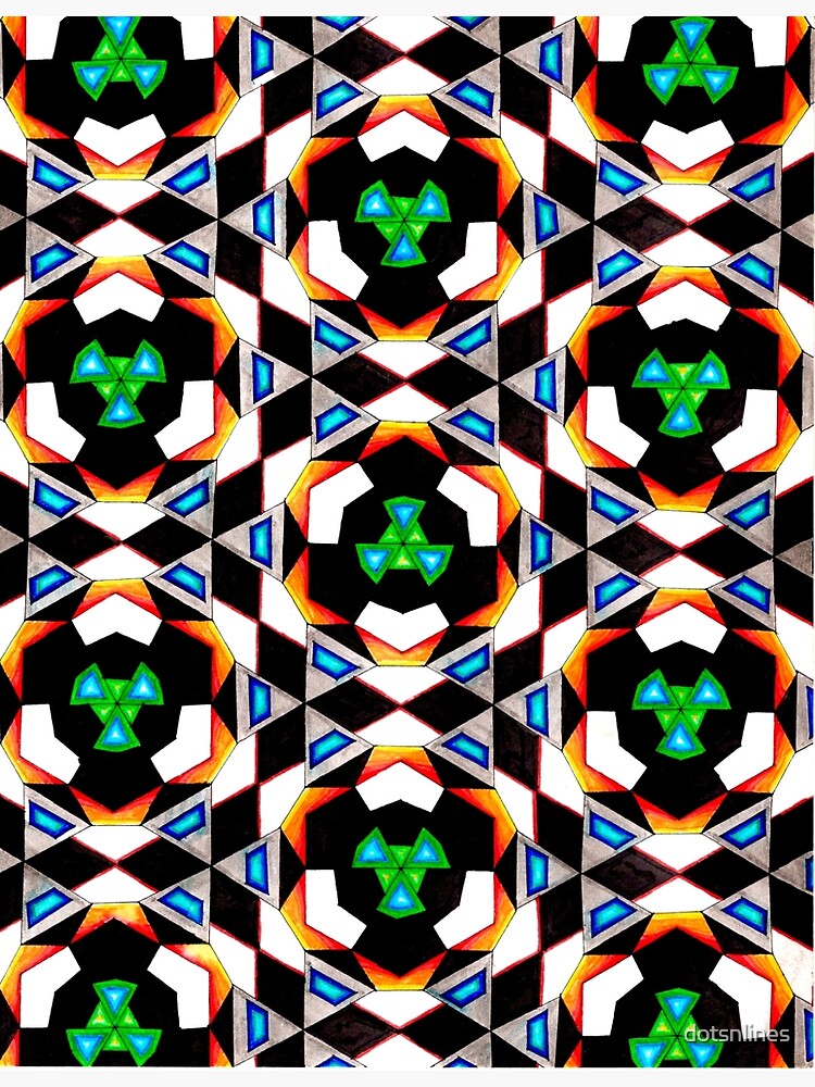 "Six-Fold Sacred Geometry" Poster by dotsnlines | Redbubble