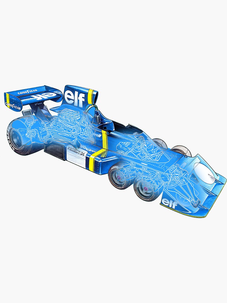 "P34 Tyrell drawing mode" Sticker for Sale by DrTigrou | Redbubble