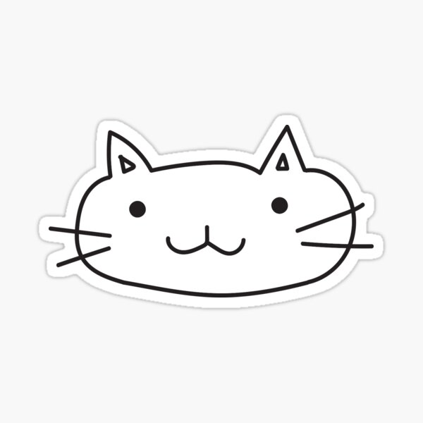 "simple cat drawing " Sticker for Sale by grapehateswine | Redbubble