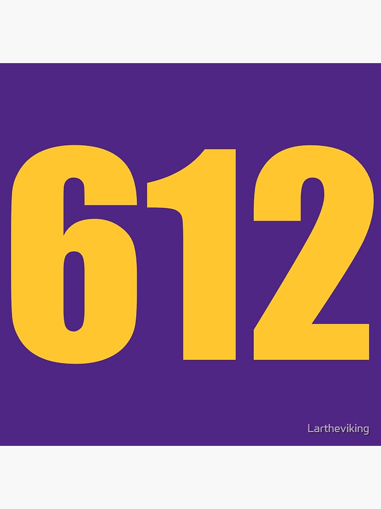 "Minneapolis Minnesota MN Area Code 612" Sticker by Lartheviking ...