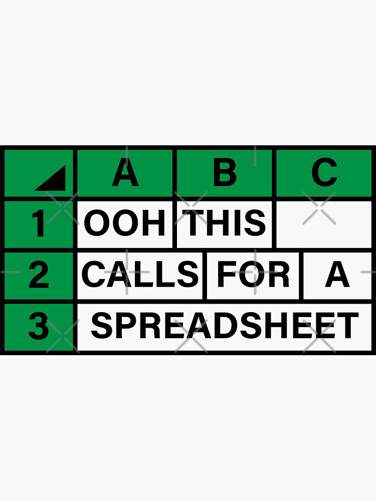 "OOOH... THIS CALLS FOR A SPREADSHEET, FUNNY ACCOUNTANT GIFT" Sticker ...