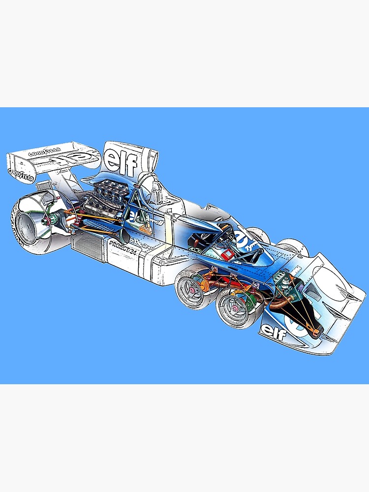 "Tyrell P34 drawing mode black print" Art Print for Sale by DrTigrou ...