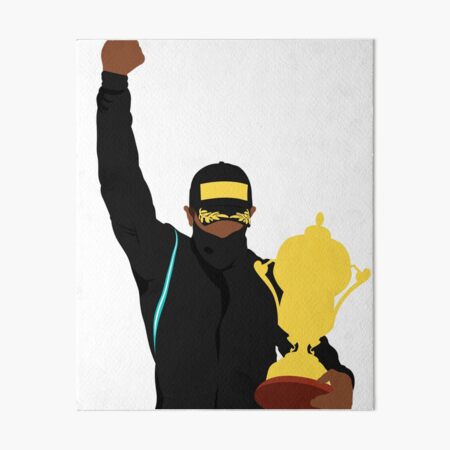 "Lewis Hamilton Podium Celebration" Art Board Print by Roc3Design ...