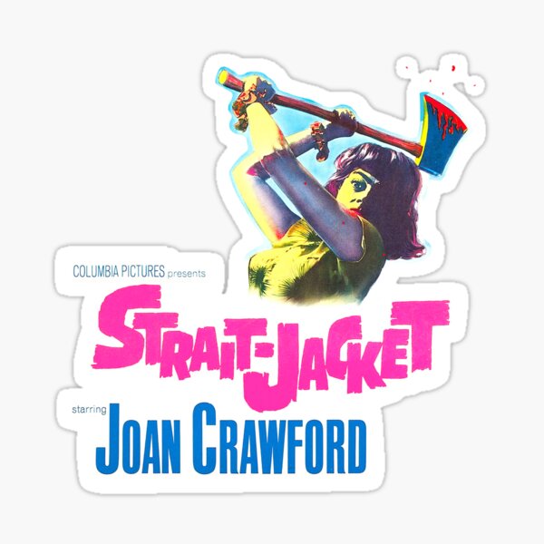 "Iconic Joan Crawford STRAIT JACKET Vintage style movie art" Sticker ...