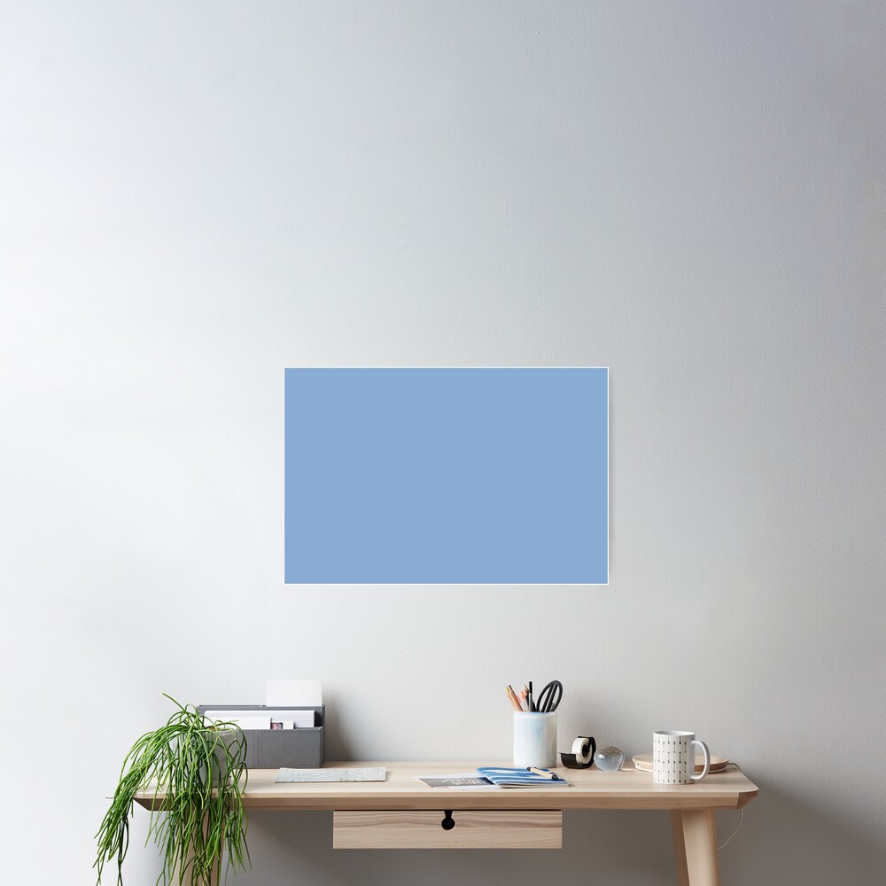 "Blue Solid Color Pantone Placid Blue 15-3920 Accent to Color of the ...