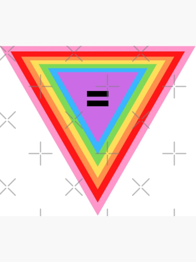 "Queer equality triangle" Poster by positivelyqueer | Redbubble