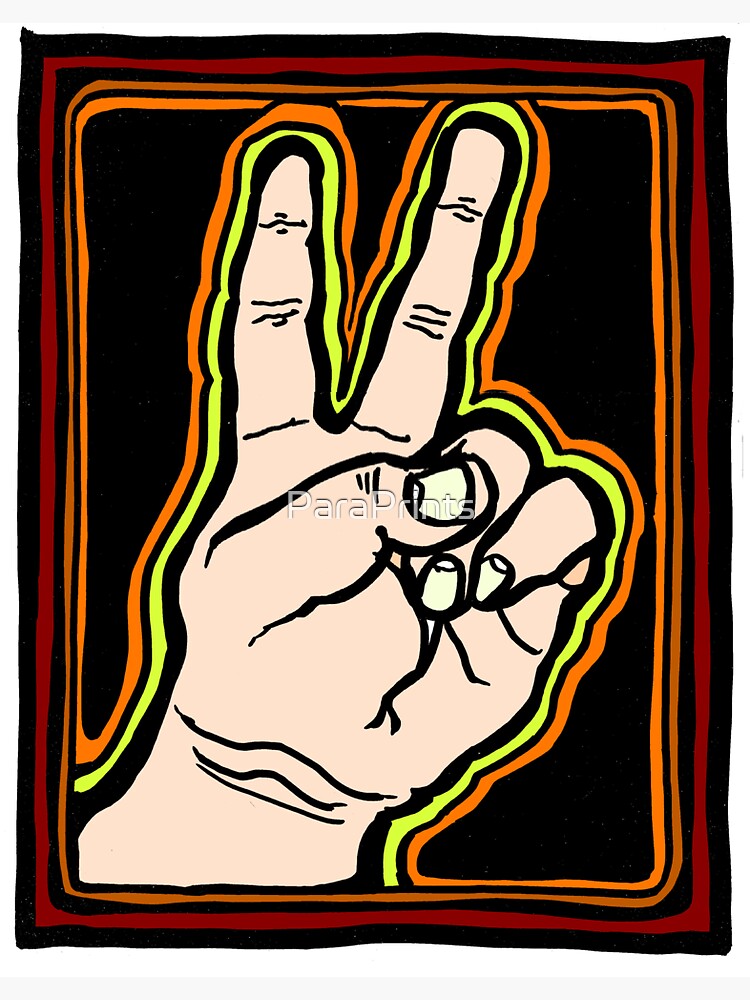 "Peace Brother, Sister COLORIZED" Sticker by ParaPrints | Redbubble