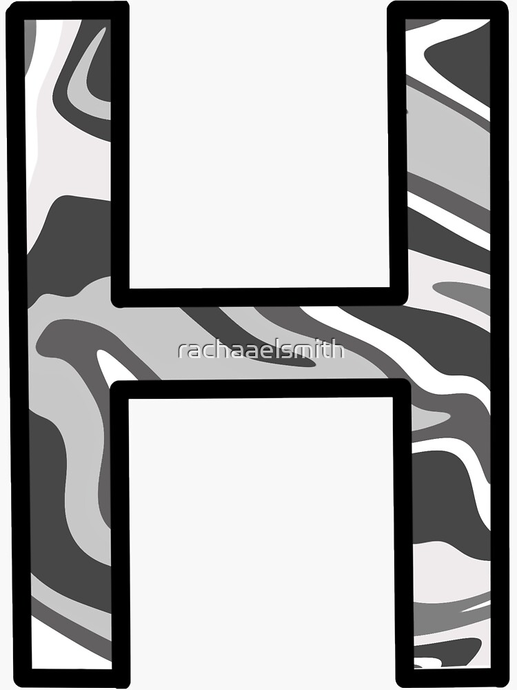 "Letter H, Marble Swirl" Sticker for Sale by rachaaelsmith | Redbubble