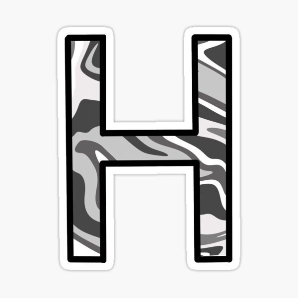 "Letter H, Marble Swirl" Sticker for Sale by rachaaelsmith | Redbubble