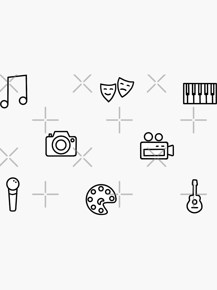 "Mini Arts Doodle Design Sticker Pack" Sticker for Sale by zoeyyyrose ...