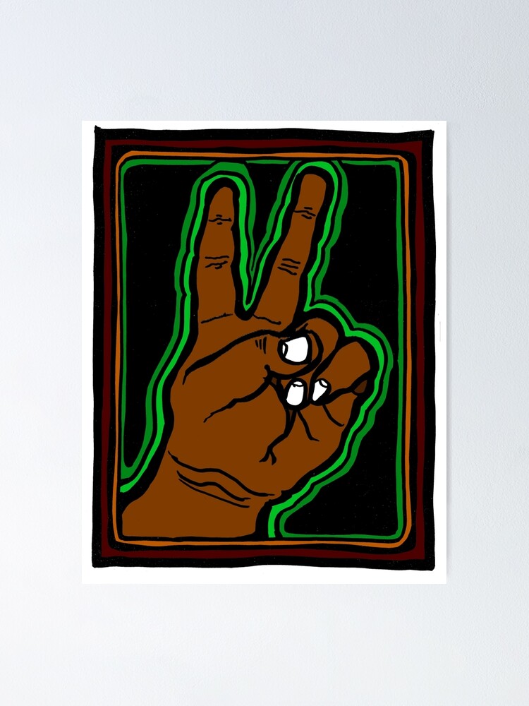 "Peace Brother, Sister COLORIZED VARIATION 1" Poster for Sale by ...