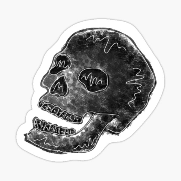 "Black Skull" Sticker by maddyferriter | Redbubble
