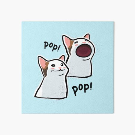 "Pop Cat Meme / PopCat / Popping Cat" Art Board Print for Sale by ...